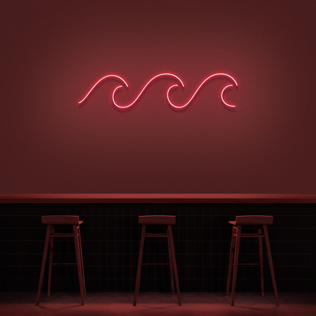 Waves Neon Sign