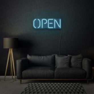 'OPEN' neon sign