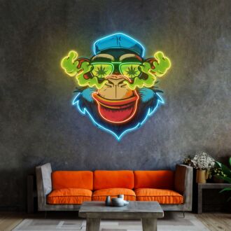 Monkey Smoking Cigar Led Neon Sign Light Pop Art