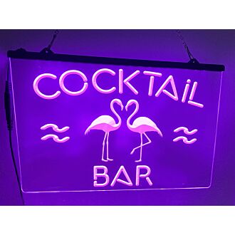 Tiki Bar Mask Two Tone Hanging Neon Sign