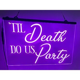 Tiki Bar Mask Two Tone Hanging Neon Sign