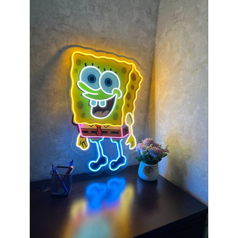 Brighten Up Your Space: Spongebob Squarepants UV X Neon Artwork ...