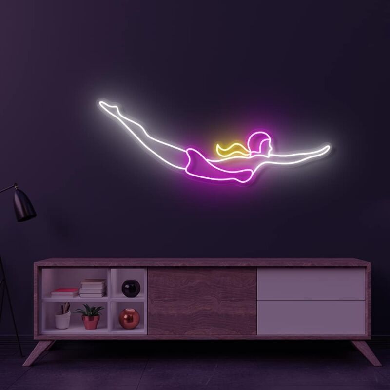 Pink Blonde Diver LED Neon Sign