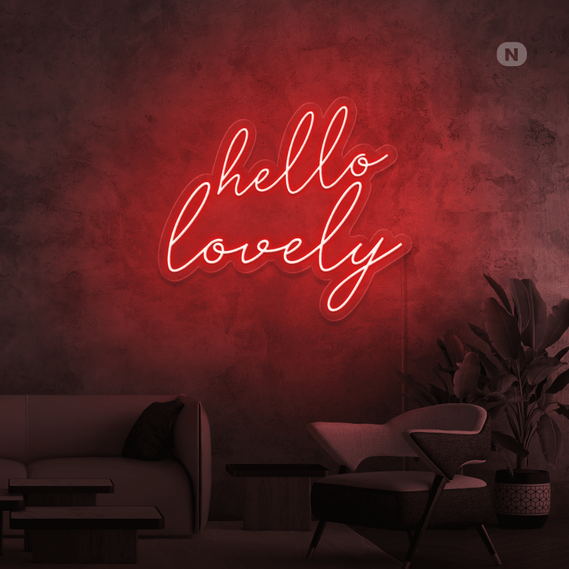 Hello Lovely Neon Sign