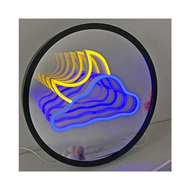 Dreamy Cloud and Moon 3D Mirror Effect