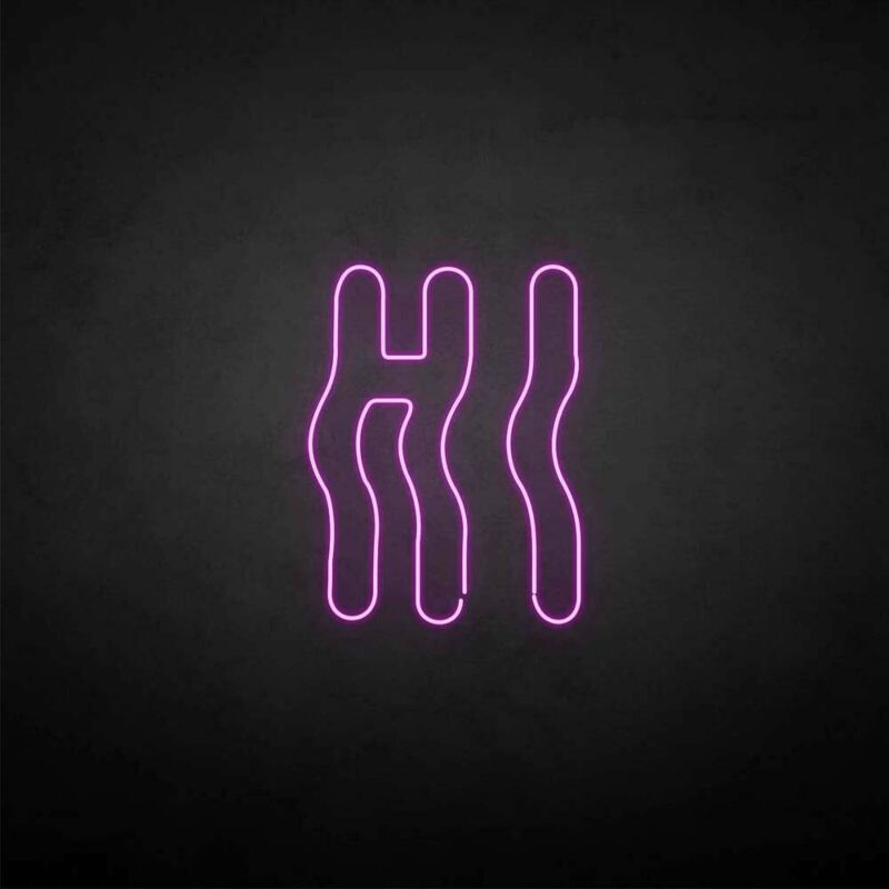 Hello' neon sign