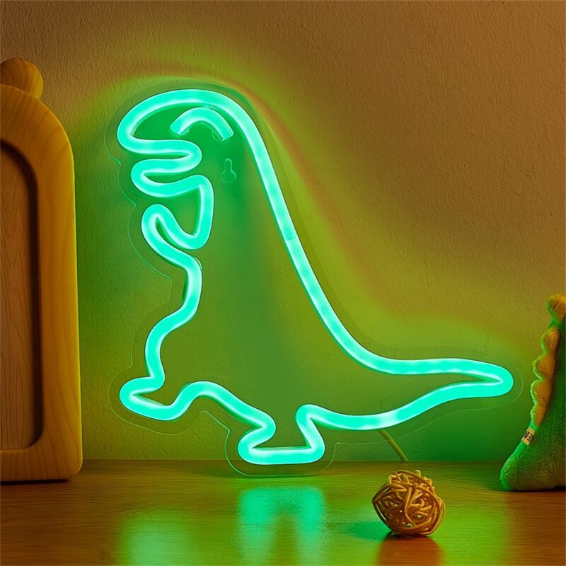 Brighten Your Space: Dinosaur Neon Sign Perfect for Home Decor, Bars ...