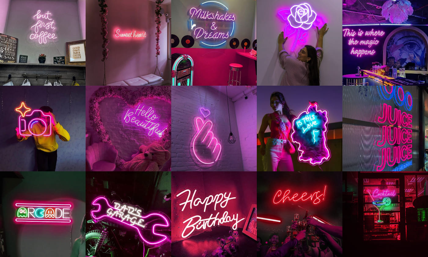 50 LED Neon Sign